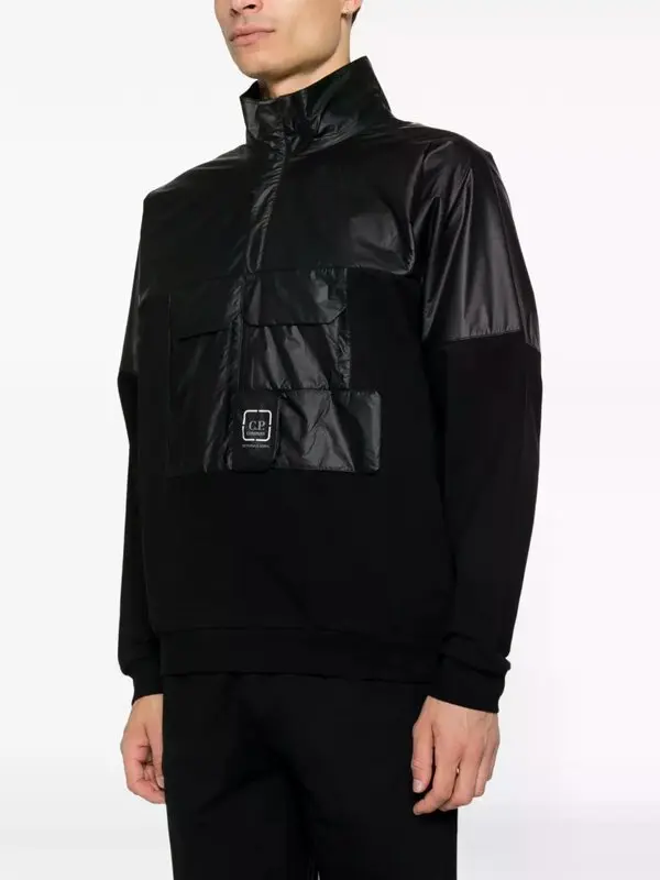 C.P. COMPANY Series Panelled Quarter-zip Sweater