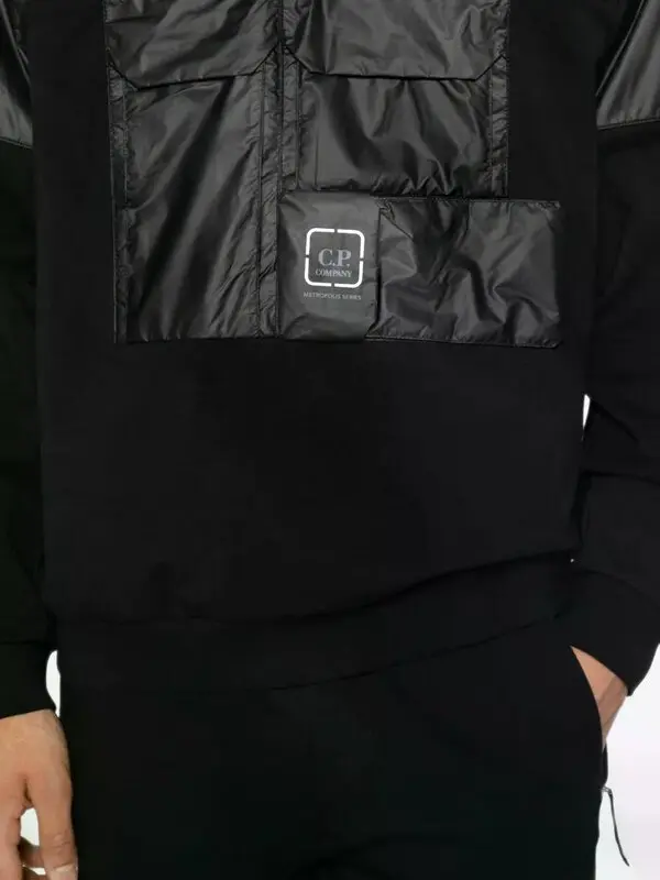 C.P. COMPANY Series Panelled Quarter-zip Sweater