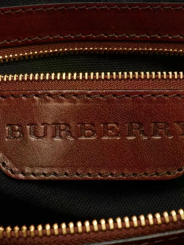 Burberry House Check Leather-trim Tote Bag - Brown