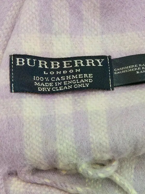 Burberry Checked Fringed Scarf