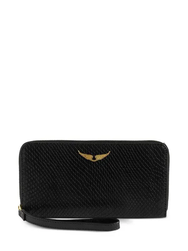 Zadig&Voltaire Compagnon Soft Wild Leather Wallet - Black