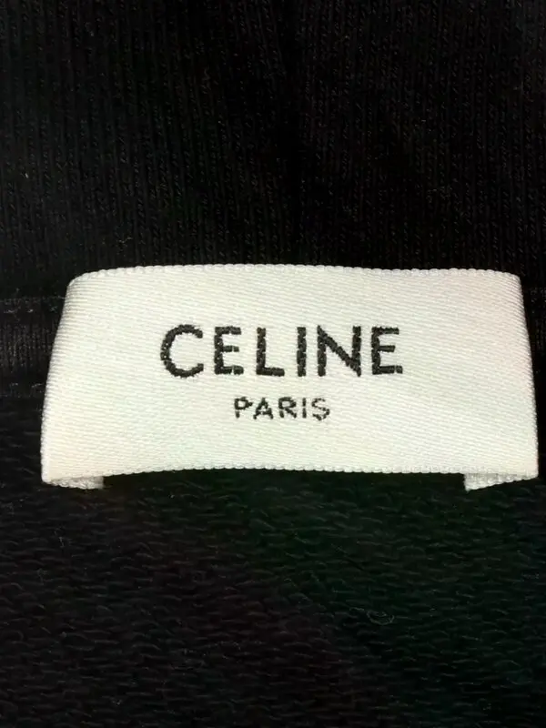Celine 2010s Logo Zip-up Hoodie - Black