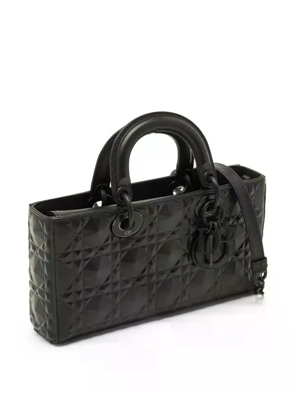 Dior 2022 Medium Lady D-joy Cannage Tote Bag - Black