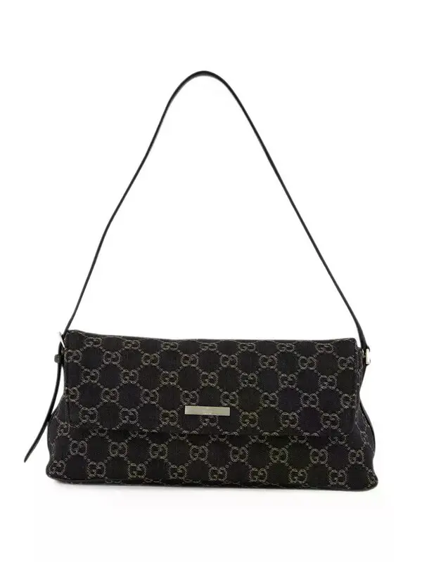 Gucci Gg Supreme Canvas Shoulder Bag - Black