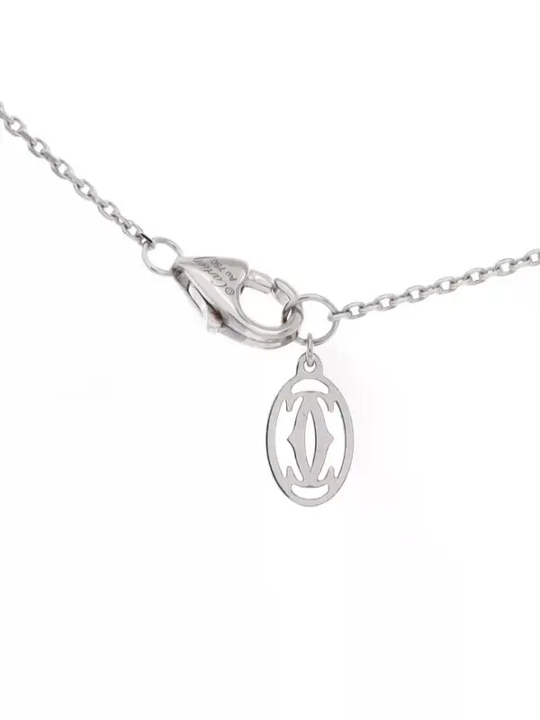 Cartier D'amour Pendant 18k White Gold And Diamond Xs Necklace - Silver