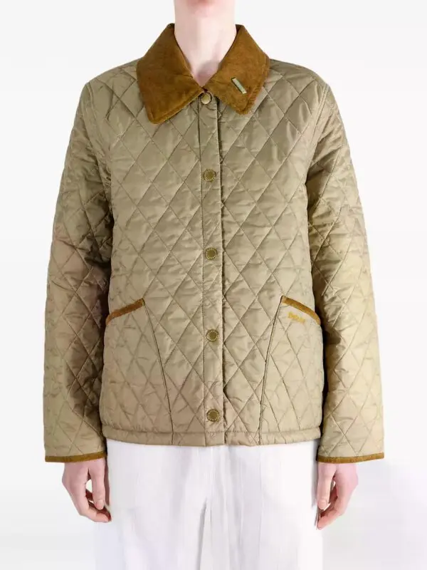 Barbour Icons Quilted Corduroy-collar Jacket - Neutrals