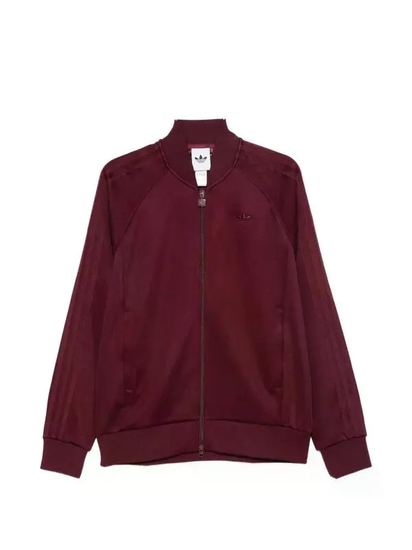 Adidas Logo-embroidered Zip-up Sweater
