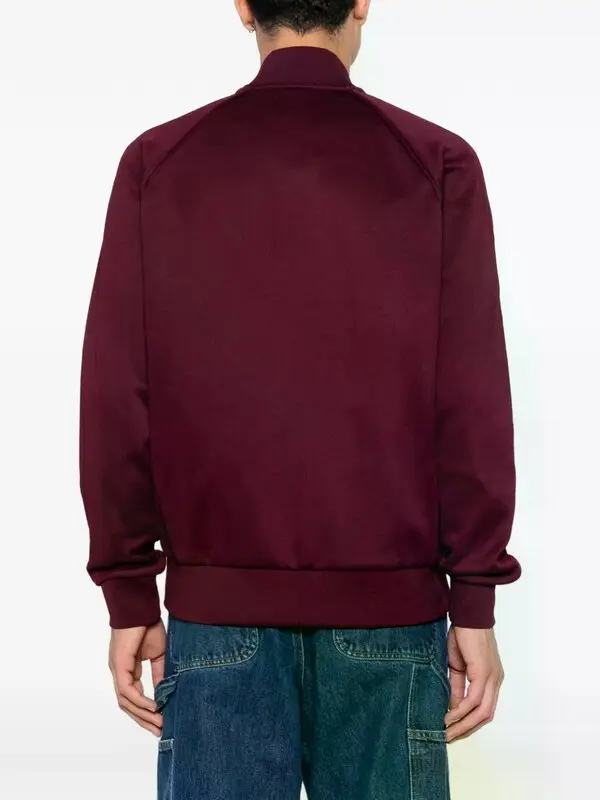 Adidas Logo-embroidered Zip-up Sweater