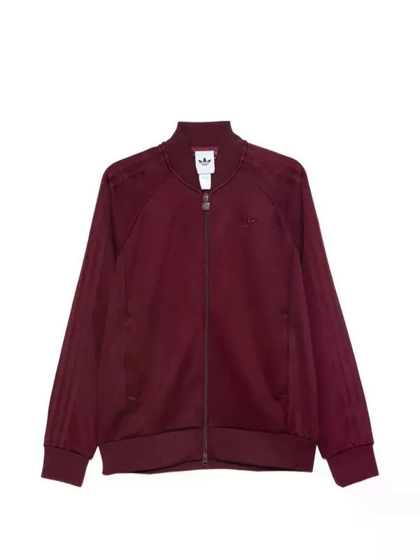 Adidas Logo-embroidered Zip-up Sweater