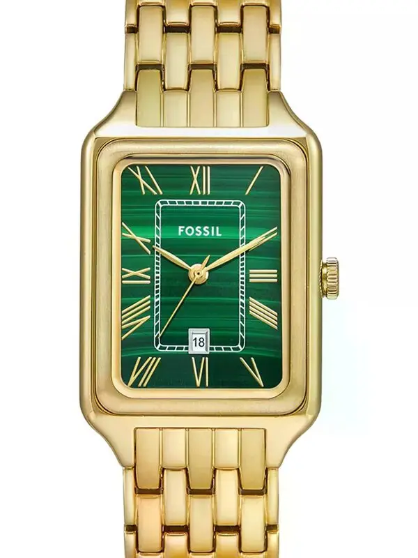 Fossil Raquel 26mm Gold-tone Link Bracelet Watch - Green