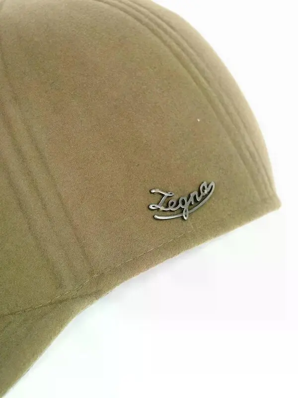 Zegna Logo-plaque Wool Baseball Cap