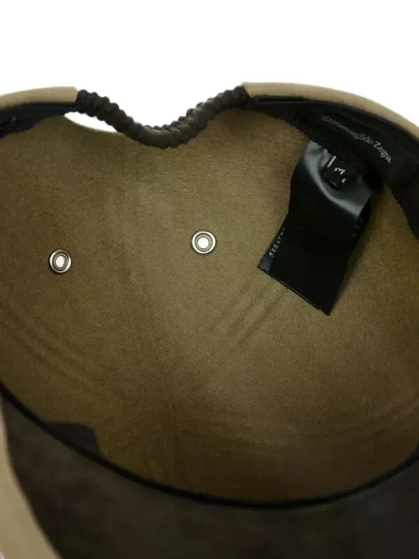 Zegna Logo-plaque Wool Baseball Cap