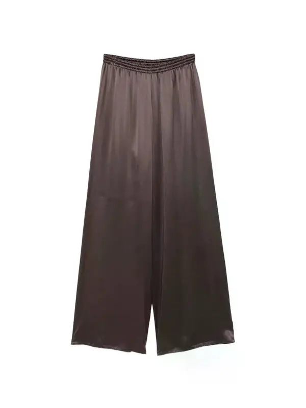 Dusan Satin Finish Palazzo Pants - Purple