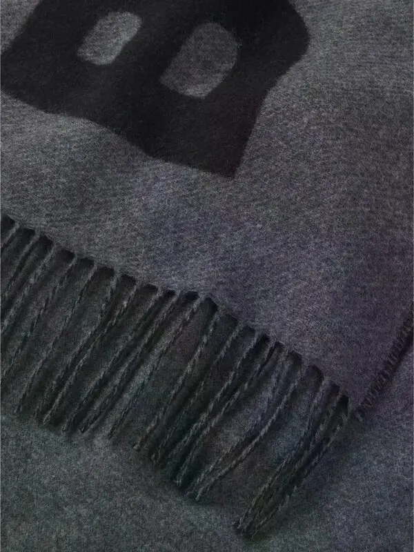 BOSS Italian-made Scarf In A Wool-blend Jacquard