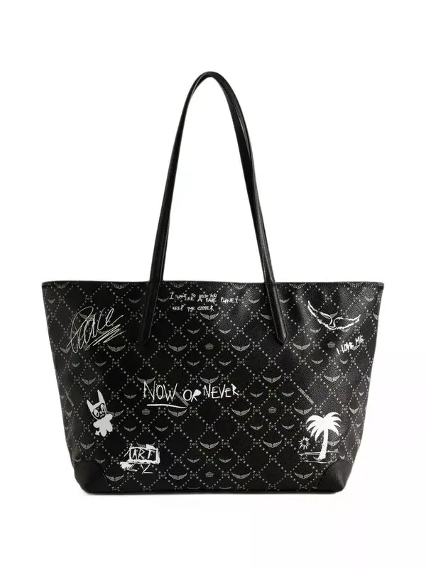 Zadig&Voltaire Z Shopper Arty Tag Bag - Black