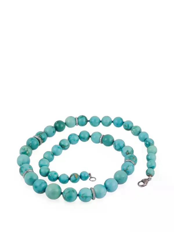 SYLVA & CIE Turquoise And Diamond Beaded Necklace - Blue