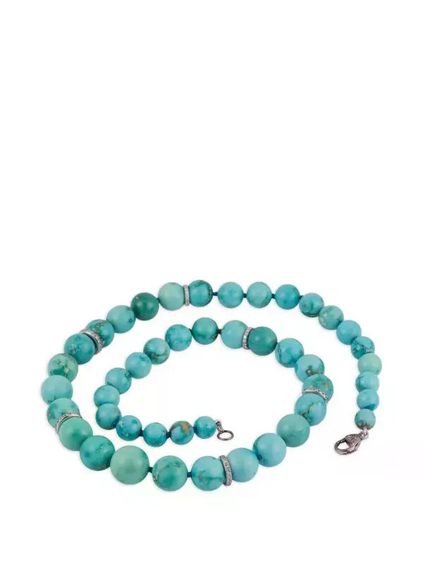 SYLVA & CIE Turquoise And Diamond Beaded Necklace - Blue