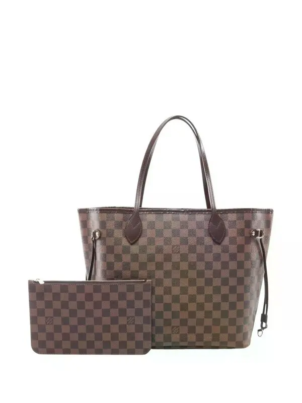 LOUIS VUITTON 2015 Damier Ebene Neverfull Mm Tote Bag - Brown