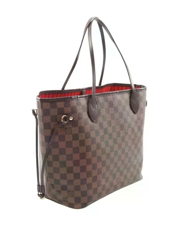 LOUIS VUITTON 2015 Damier Ebene Neverfull Mm Tote Bag