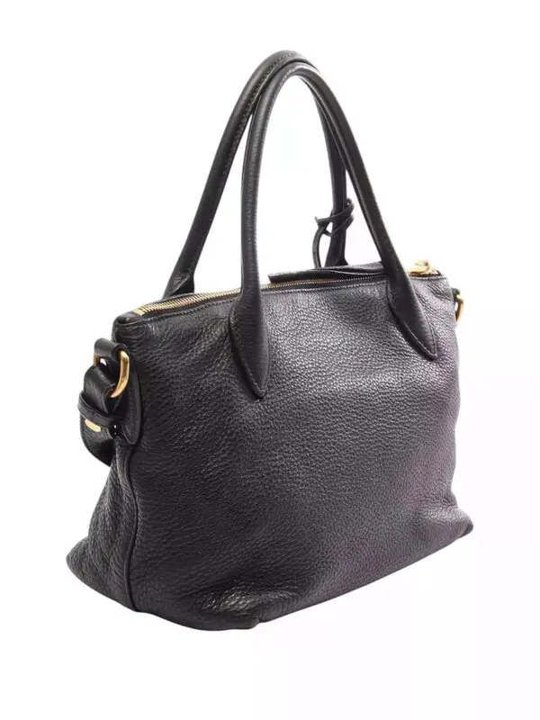Prada 2010-2026 Vitello Daino Zip Top Satchel