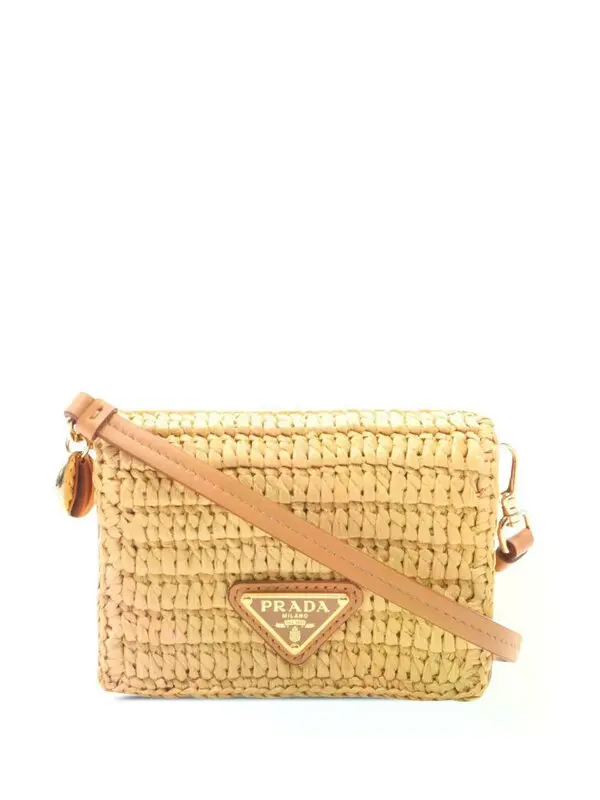 Prada 2013-2026 Crochet Flap Crossbody Bag - Neutrals