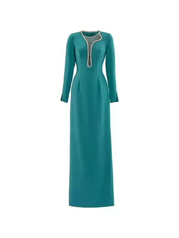 SAIID KOBEISY Crystal Embellished Maxi Dress