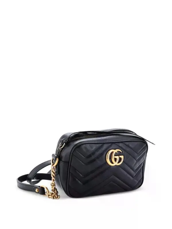 Gucci Gg Marmont Matelassé Leather Mini Shoulder Bag - Black