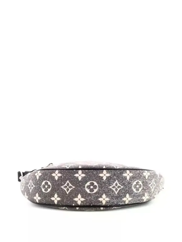 LOUIS VUITTON Monogram Jacquard Denim Loop Hobo Bag - Grey