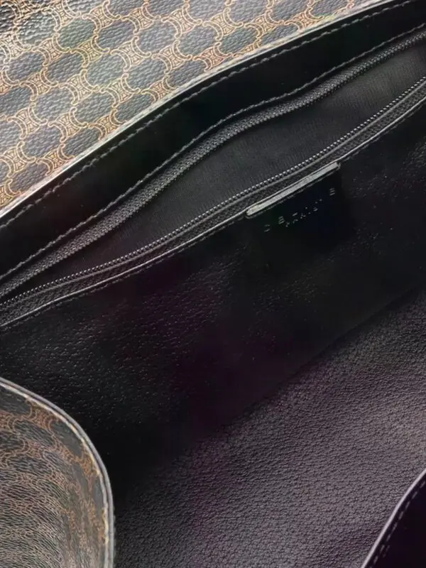 Celine 20th Century Macadam Coated Canvas Handbag - Brown