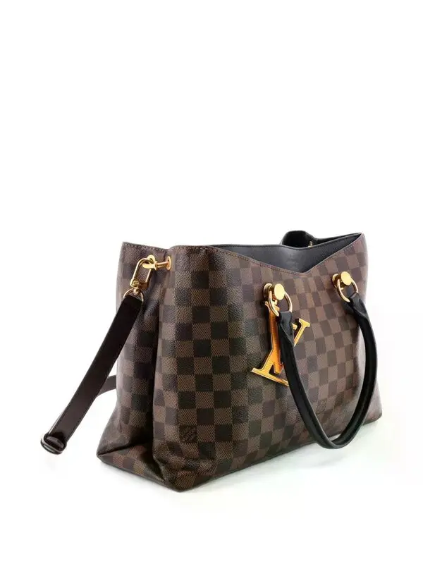 LOUIS VUITTON Riverside Handbag Damier With Leather Tote Bag