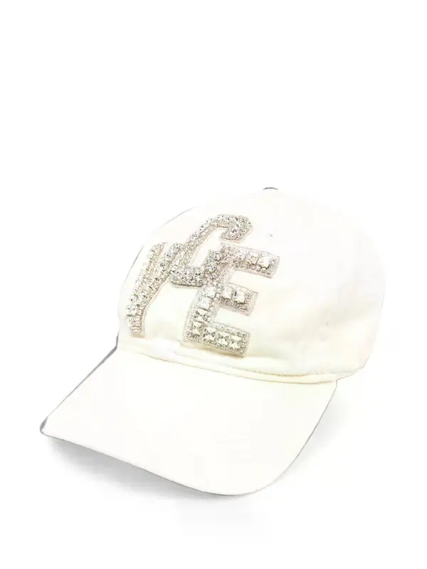 GOLDEN GOOSE Crystal-embellished Logo-patch Cap - Neutrals