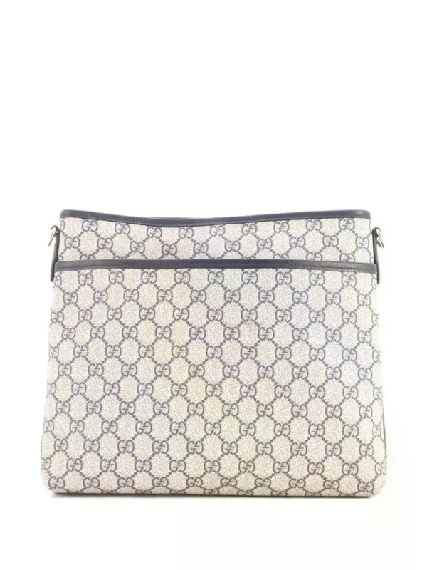 Gucci Zip Top Messenger Bag Gg Coated Canvas Medium Crossbody Bag