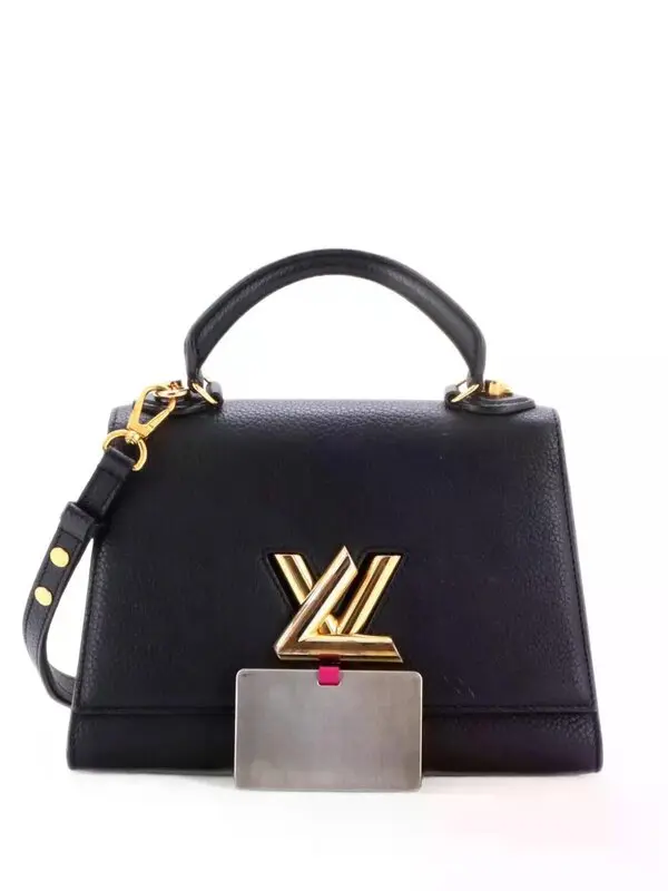 LOUIS VUITTON Twist One Handle Bag Taurillon Leather Pm Satchel - Black