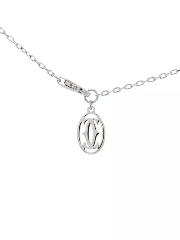 Cartier D'amour Pendant 18k White Gold With Diamond Large Necklace - Silver
