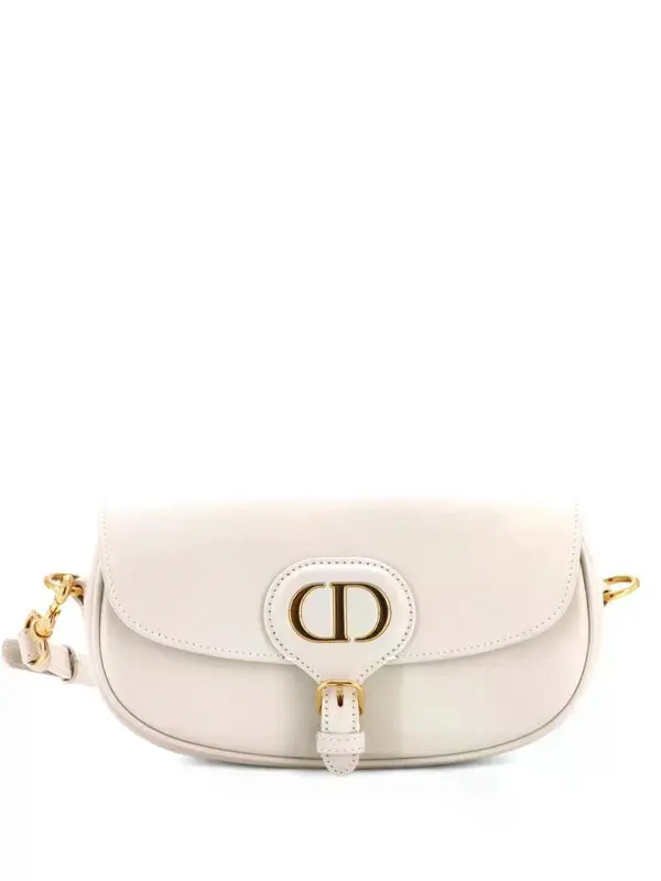 Dior Bobby Flap East West Crossbody Bag Leather - White