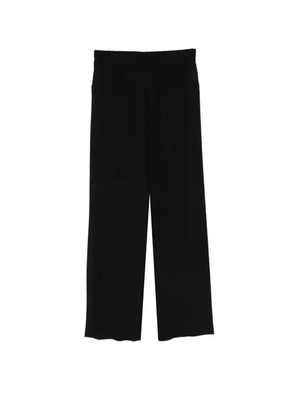 AGNES B. Wide-leg Elasticated Trousers - Black