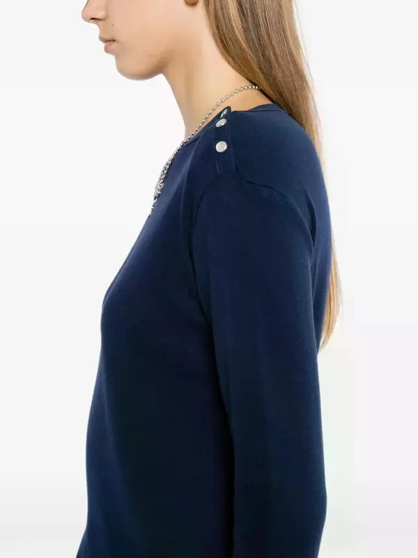 AGNES B. Badiane-pearl Snap Sweater