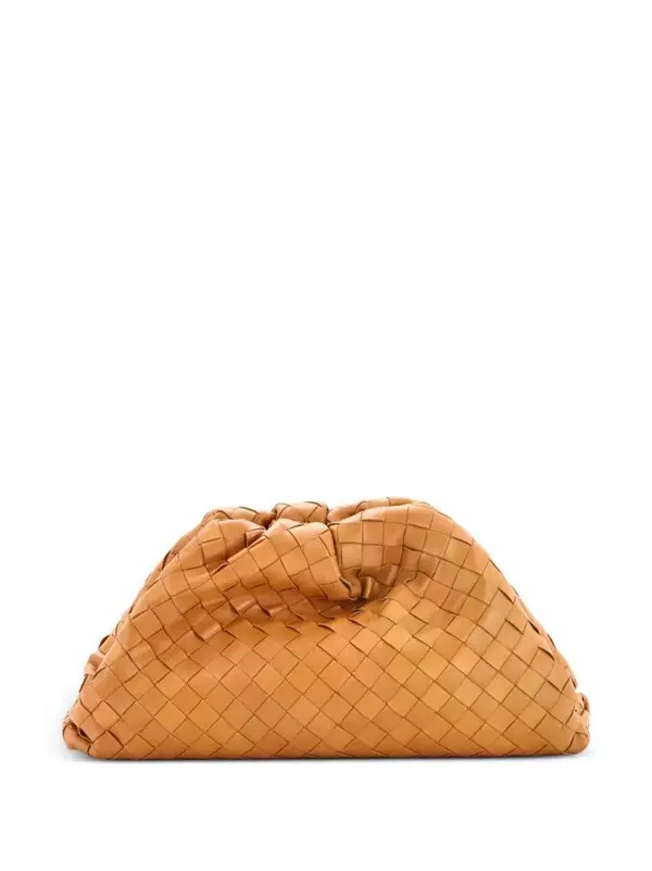 Bottega Veneta The Pouch Intrecciato Nappa Teen Crossbody Bag - Brown