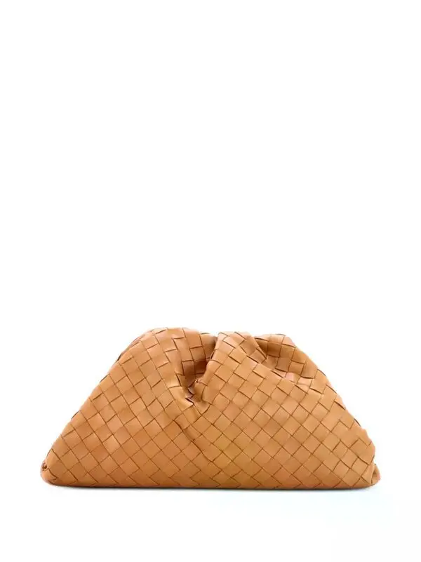 Bottega Veneta The Pouch Intrecciato Nappa Teen Crossbody Bag - Brown