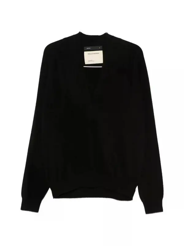 Frenckenberger Johnny V-neck Cashmere Sweater - Black