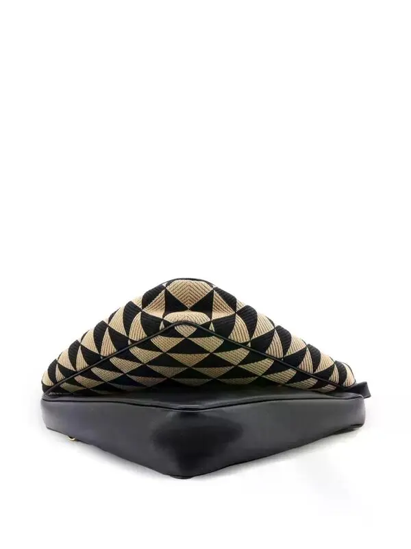 Prada Double Symbole Triangle Mini Shoulder Bag - Black
