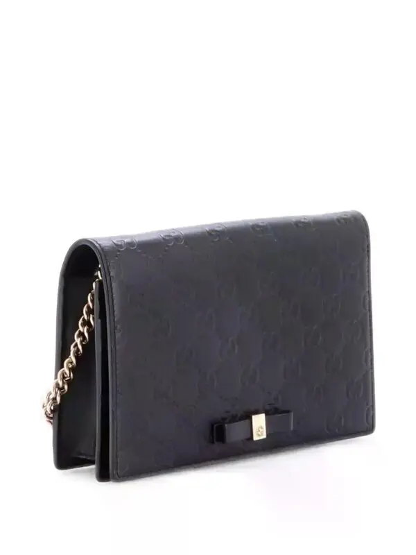 Gucci Signature Wallet On Chain Guccissima Leather Clutch Bag