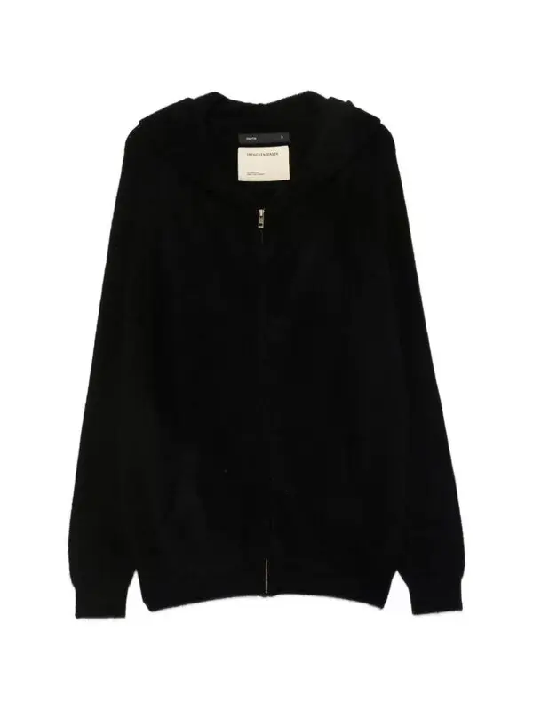 Frenckenberger Zip-up Knitted Cardigan - Black