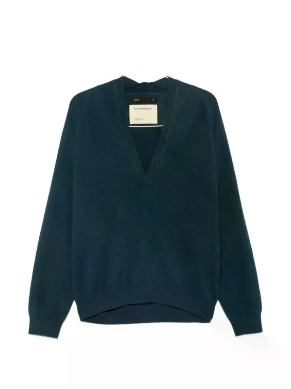 Frenckenberger Johnny Cashmere V-neck Sweater - Blue