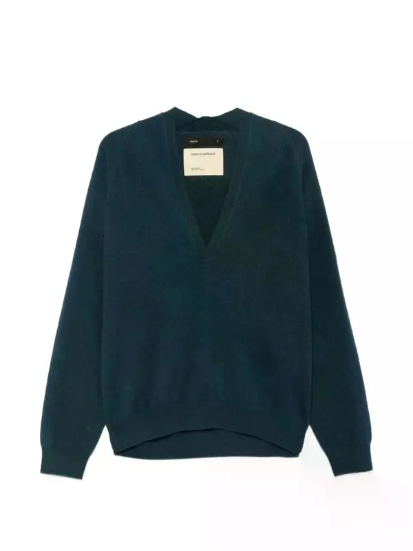 Frenckenberger Johnny Cashmere V-neck Sweater - Blue