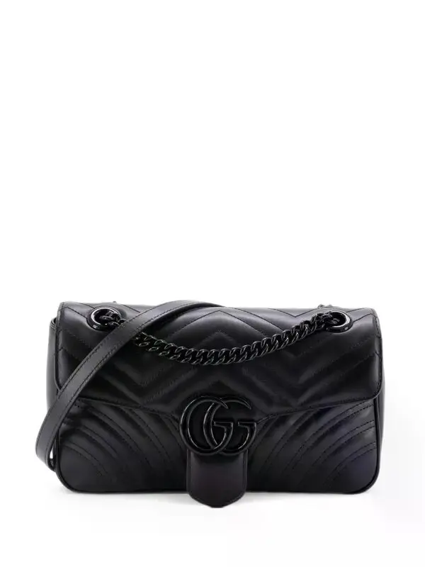 Gucci Gg Marmont Matelassé Leather Shoulder Bag - Black
