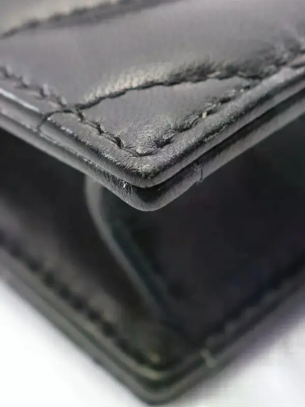 Saint Laurent 2010s Cassandra Envelope Chain Wallet - Black