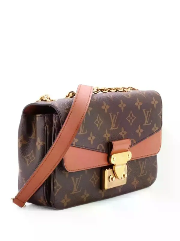LOUIS VUITTON Marceau Handbag Monogram Canvas With Leather Shoulder Bag - Brown