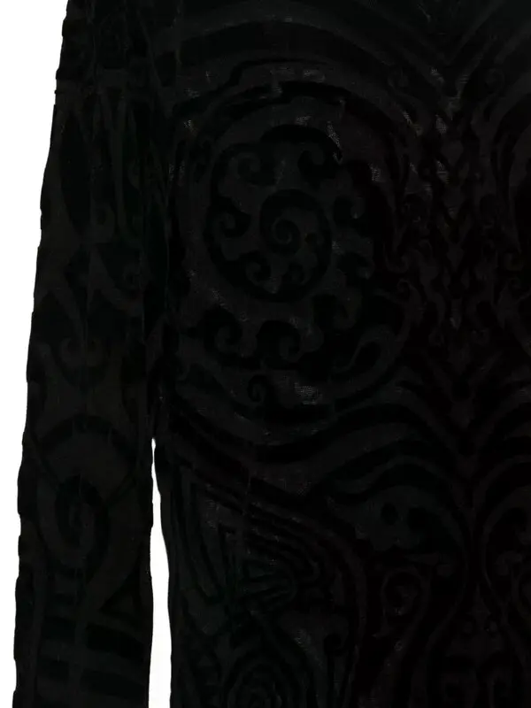 JEAN PAUL GAULTIER 2000s Velvet-effect Mesh Top