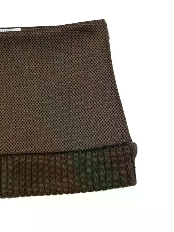 Miu Miu 2000s Mesh-knit Ribbed-trim Mini Skirt